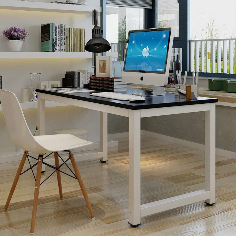 BaytoCare Wood Computer Desk PC Laptop Table Workstation Study Home ...