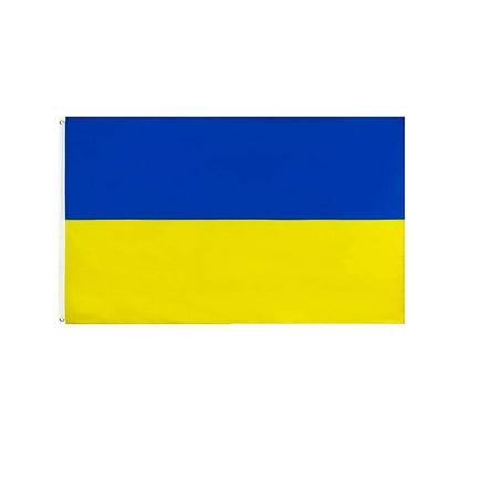 Ukraine flags 90x150cm in 90g polyester pongee with eyelets and Double ...