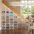 6Pcs Clear Magnetic Shoe Boxes, Stackable Collapsible Sneaker Storage ...