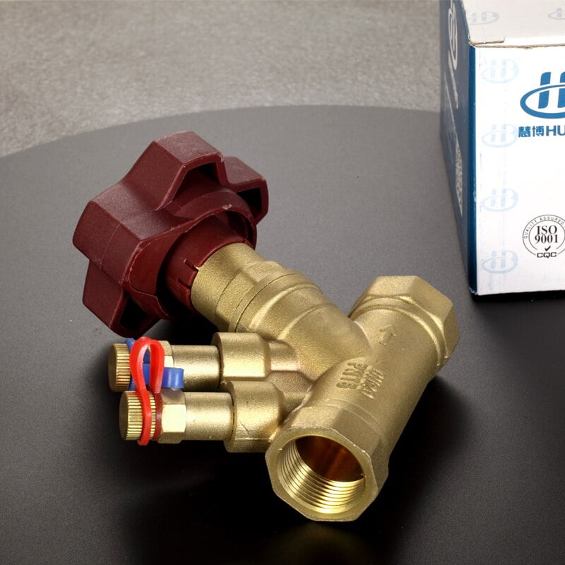 brass hydraulic control valve threaded balancing valve water flow ...