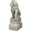 Solid Rock Stoneworks Large Bulldog Concrete Statue, 18" Tall, Life ...