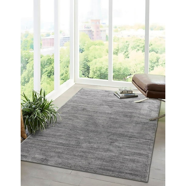 Rugs.com Finsbury Collection Rug – 6' x 9' Gray Medium Rug Perfect For ...