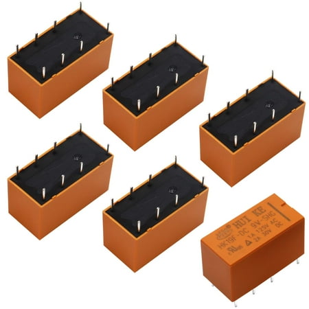 Tnisesm/6pcs Coil DPDT PCB Power Relay DC 9V 8 Pins Mini Power Relay ...