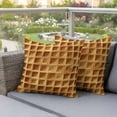 2 Pack Outdoor Waterproof Throw Pillow Covers,Golden Crispy Waffles ...