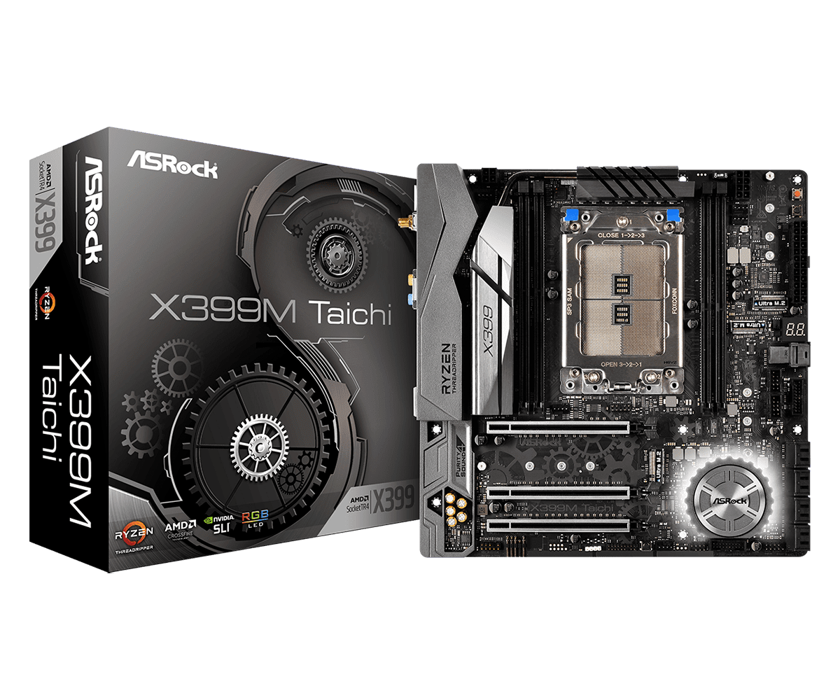 ASRock X399M TAICHI sTR4 AMD X399 SATA 6Gb/s USB 3.1 Micro ATX AMD ...