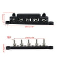 Power Distribution Terminal Block with Cover with 5 Post (1/4", 5/16 ...