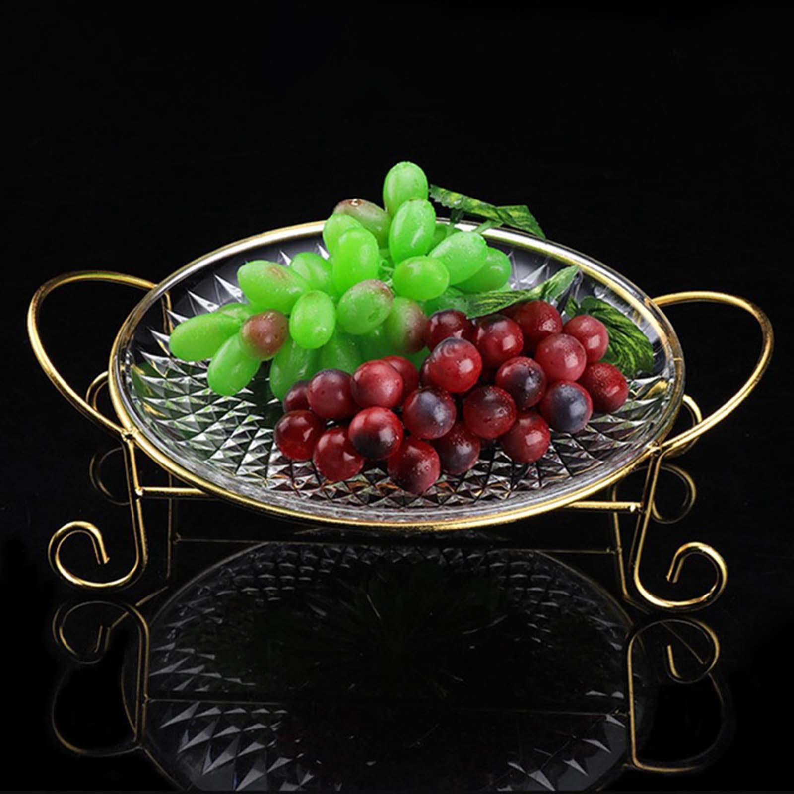 Fruit Plates Display Dish Storage Tray Modern with Iron Frame Organizer ...