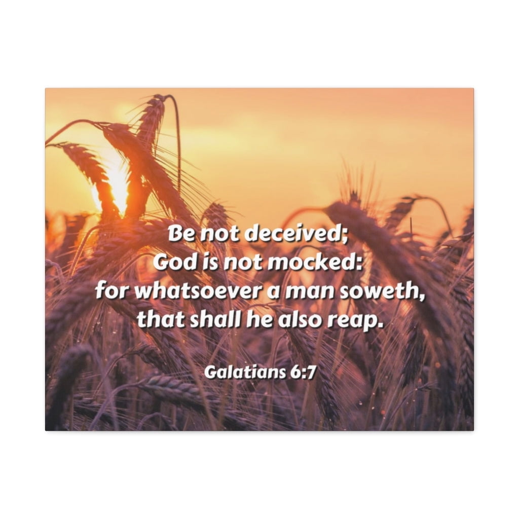 Scripture Walls Be Not Deceived Galatians 6:7 Bible Verse Canvas ...
