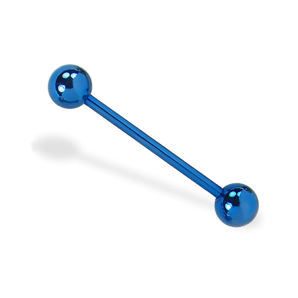 Titanium Anodized Industrial Straight Barbell, 14 Ga,1 1/8" (29Mm) Long ...