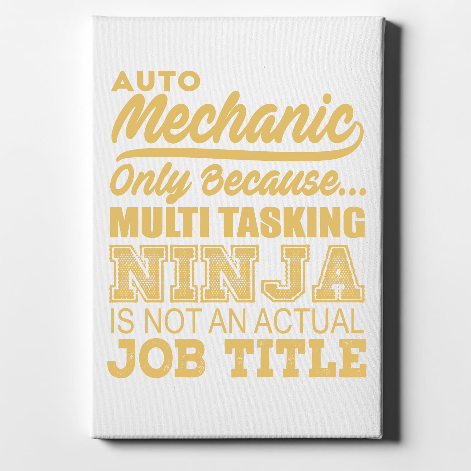 Auto Mechanic Multi Tasking Ninja - 8" x 10" - Decorative Canvas Wall ...