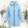 AherBiu Rain Jacket for Women Hooded Stand Collar Hiking Windbreaker ...
