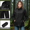 BiZtdJrK Packable Rain Jacket Women Waterproof Elastic Cuff Long Sleeve ...