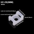 100 Pcs White Cable Tie Base Saddle Type Mount Wire Holder，for Run ...