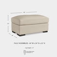 Signature Design by Ashley Treasure Trove Leather Match Ottoman ...