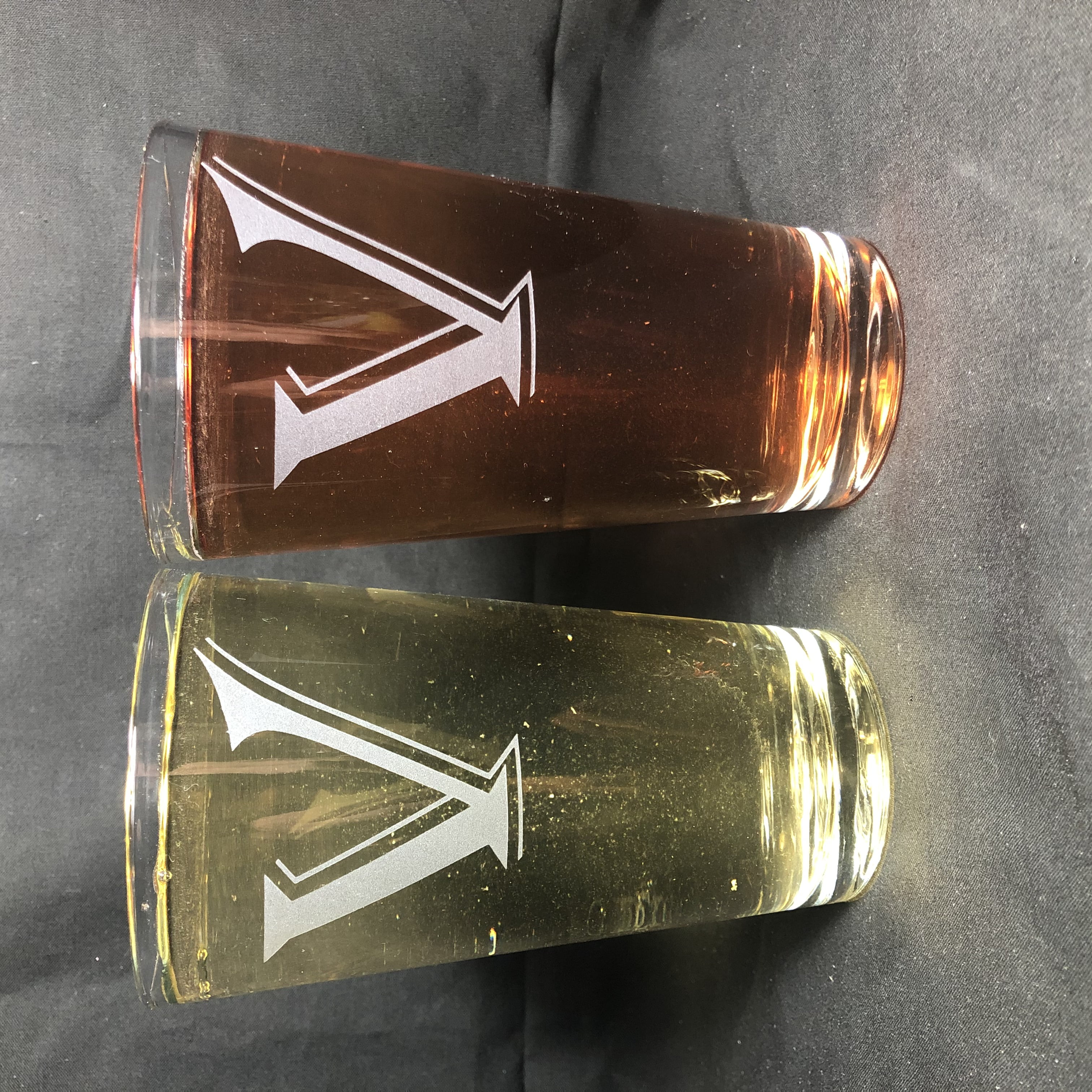 16OZ MONOGRAM BEER GLASS V SET OF 2 - Walmart.com