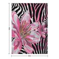 Chilfamy Pink Flower Zebra Print Soft Flannel Throw Blanket ...