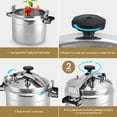 26 Qt Aluminum Pressure Cooker Canner Double Valves Ultra Safe Clamp ...