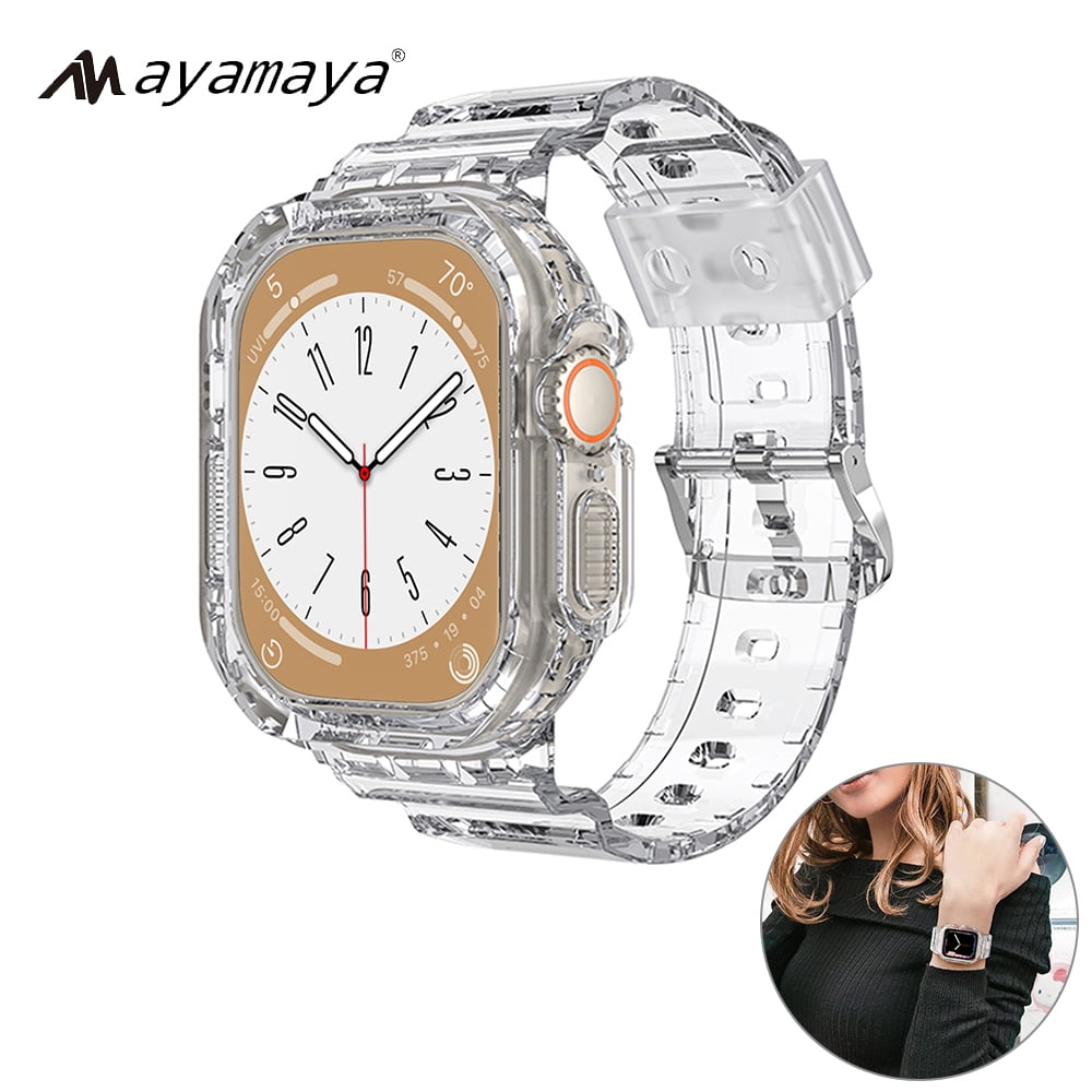 Band for Apple Watch with Case Crystal Cover for iWatch Series 8 Ultra ...