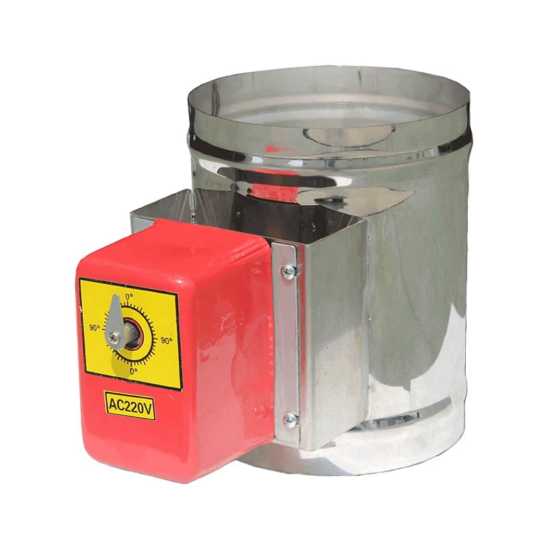 AC220V Electric butterfly valve stove butterfly valve 80 100 125 150 ...