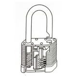 Hawk Laminated Long Shackle Padlock- 40 Mm: LOCK-17314 - Walmart.com