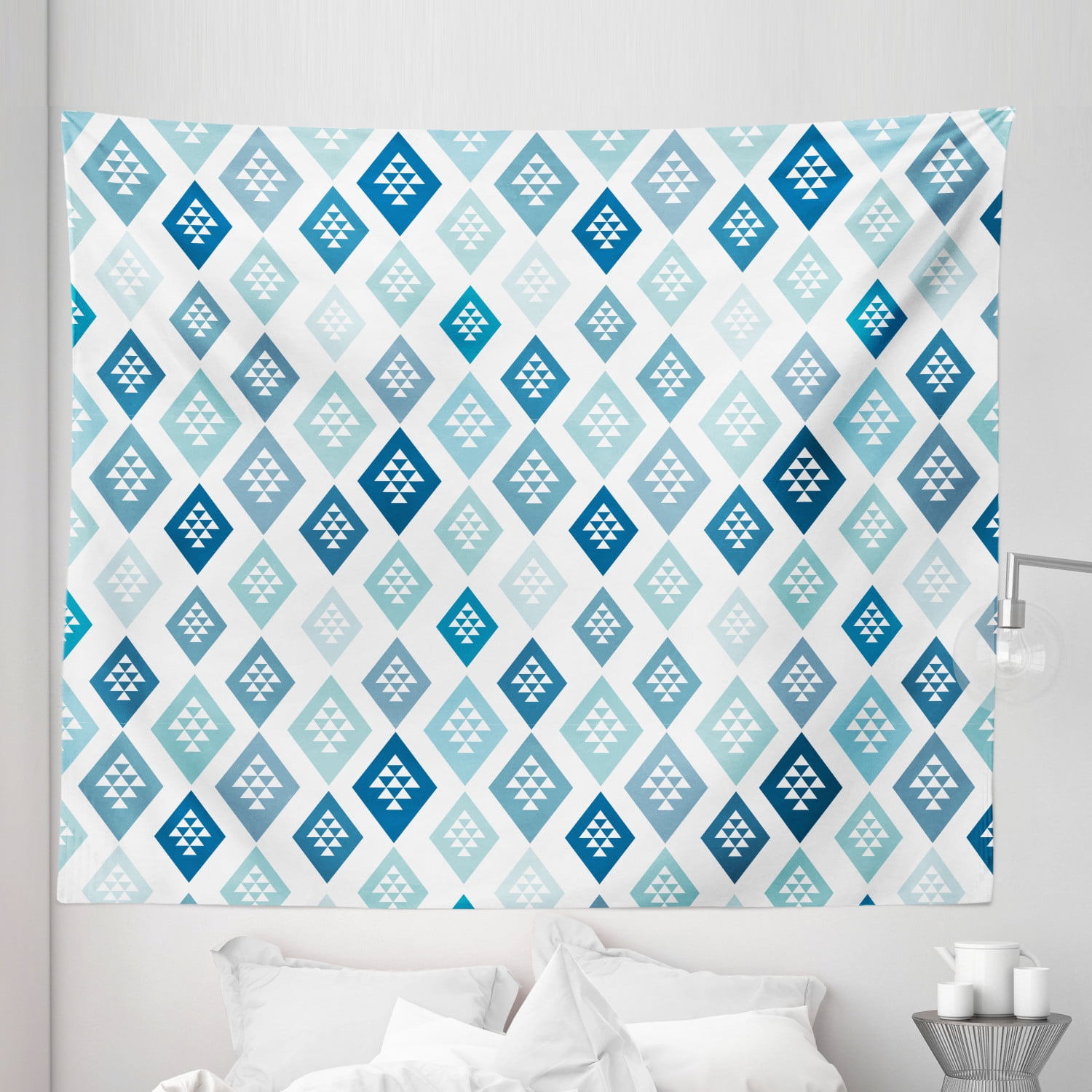 Abstract Tapestry, Repeating Diamond Shaped with Triangles Aztec ...