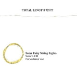 Mainstays Solar Power 200-Count Warm White Fairy LED String Lights for ...