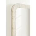 Kate and Laurel Rahfy Boho Rectangle Rattan Mirror, 24 x 36, White ...