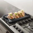 Pre-Seasoned Cast Iron Reversible Grill & Griddle Pan - 14x8.5 Inch BBQ ...
