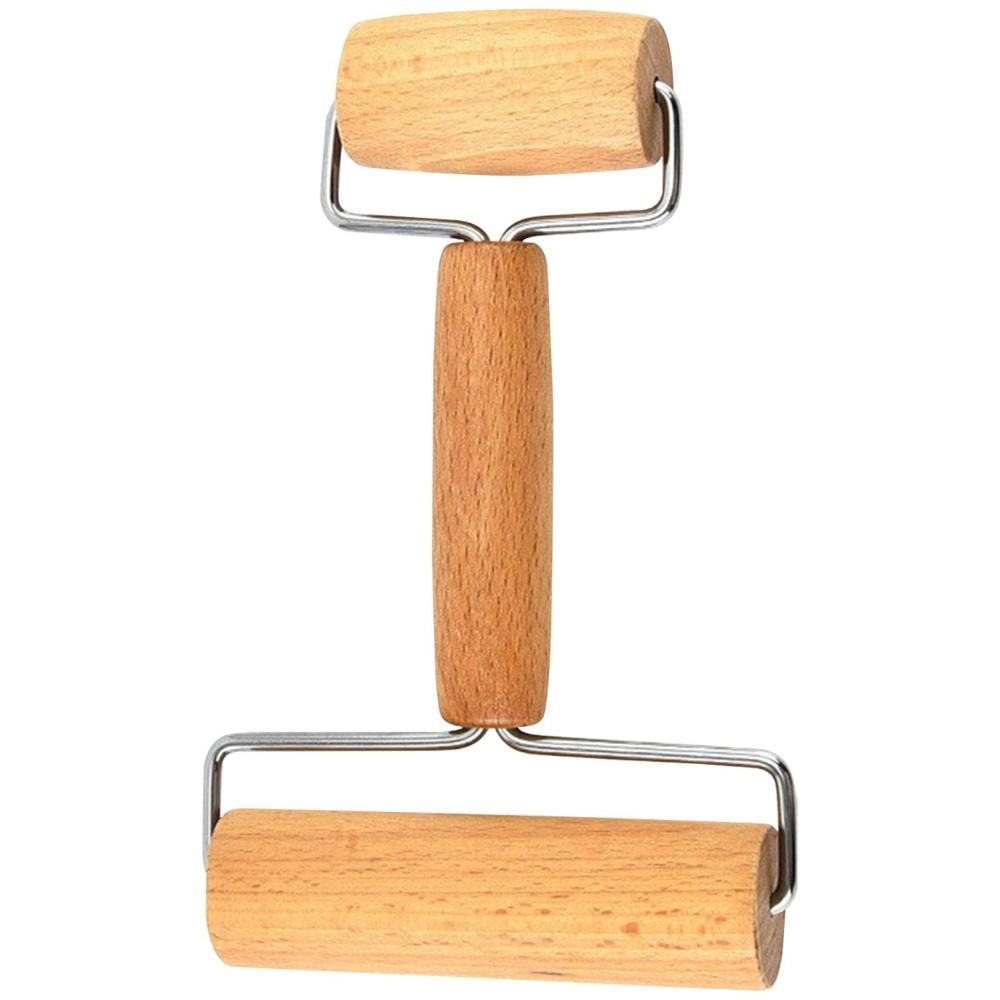 Rolling Pin | Non-Stick Wooden Craft Clay Roller | Time-Saver Pizza ...