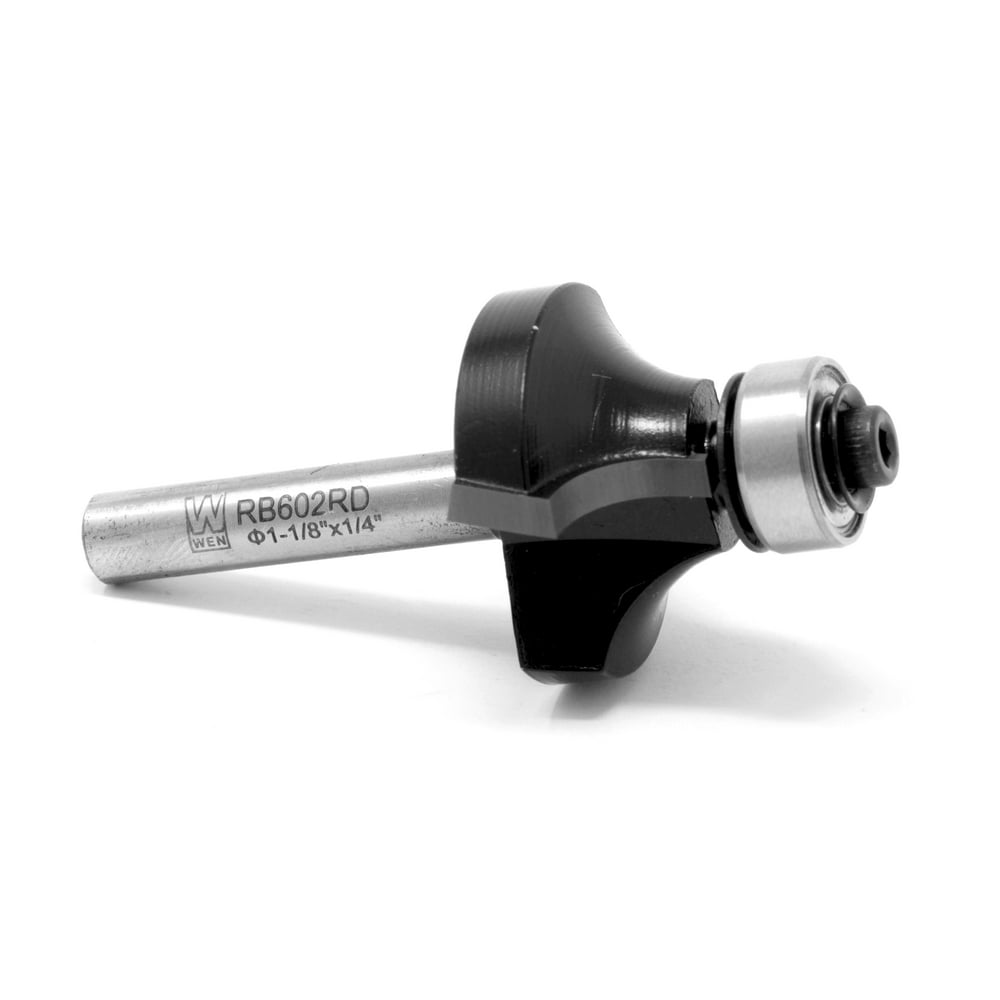 WEN 1-1/8 in. Roundover Carbide-Tipped Router Bit with 1/4 in. Shank ...