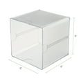 Deflecto Stackable Cube Organizer, 6 X 6 X 6, Clear - Walmart.com