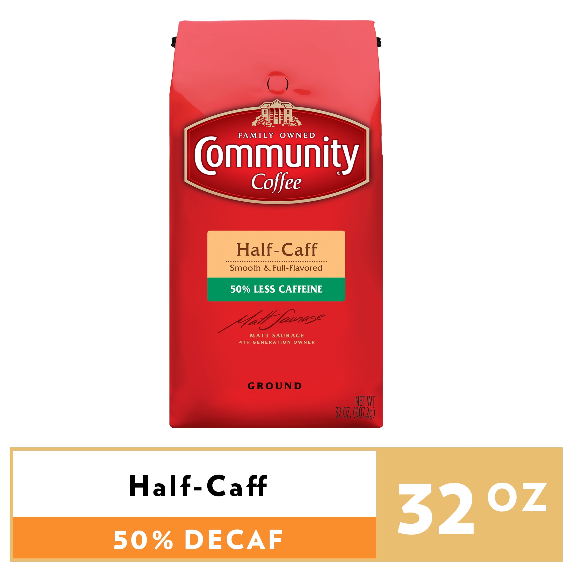 Community® Coffee Half-Caff Ground Coffee 32 oz. Bag - Walmart.com