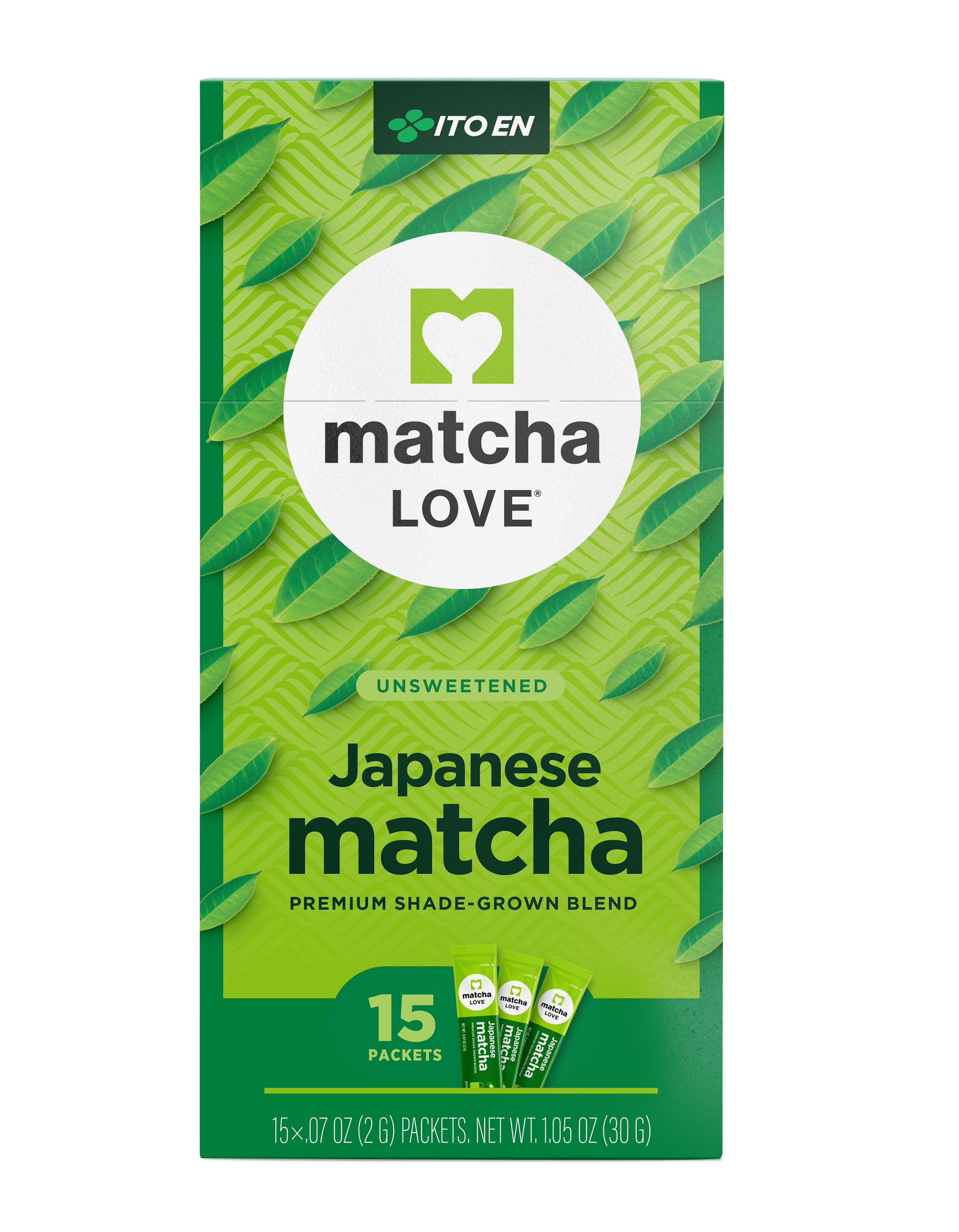 Matcha LOVE, Japanese Matcha Green Tea Powder, Single Serve Sticks ...