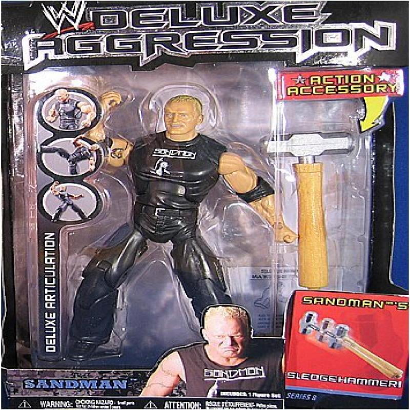 WWE Deluxe Aggression Action Figure - Sandman w/ action accessory ...
