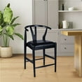Wishbone Counter Height Kitchen Bar Stool - Black Finish - Walmart.com