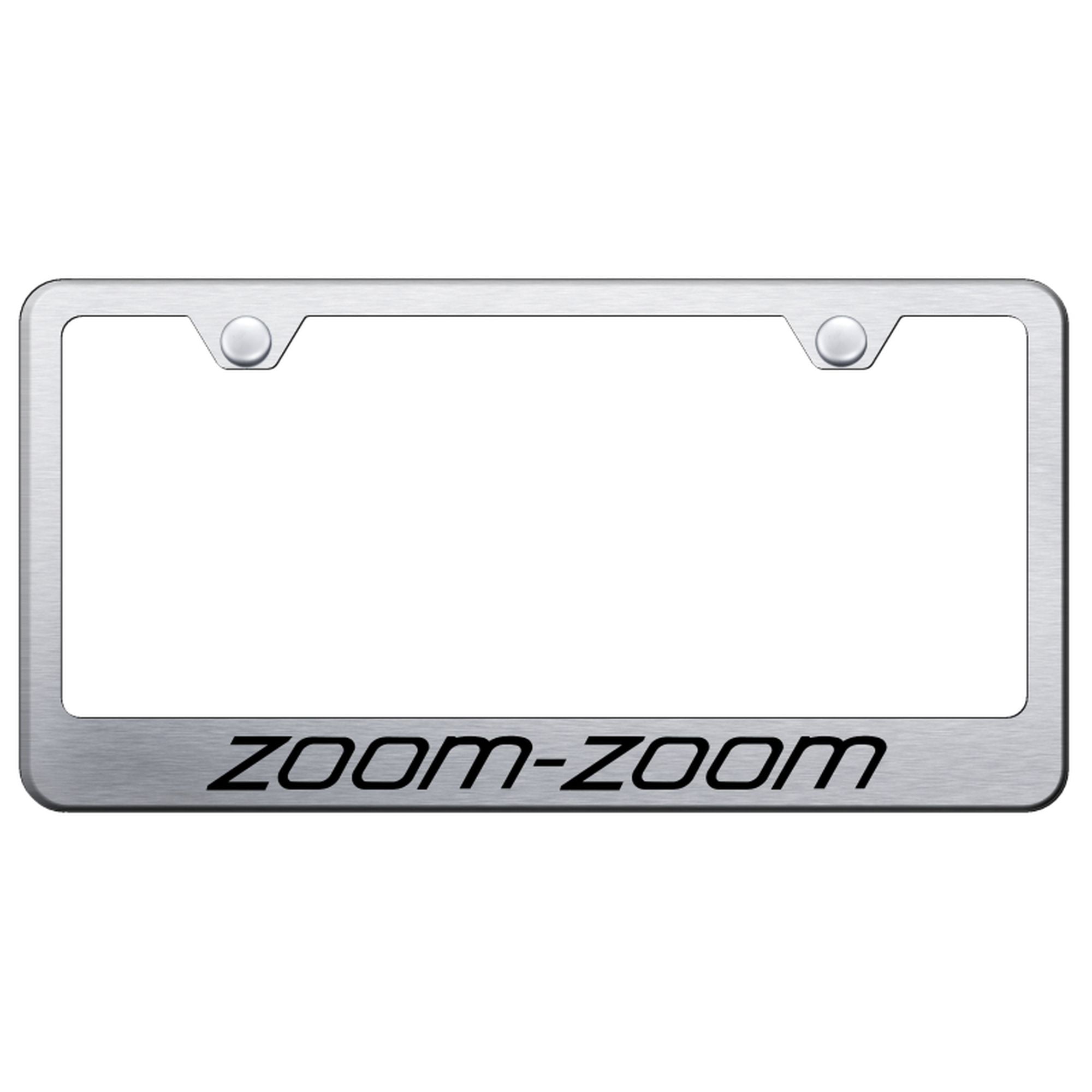 Mazda Zoom-Zoom Laser Etched Logo Stainless Steel License Plate Frame ...