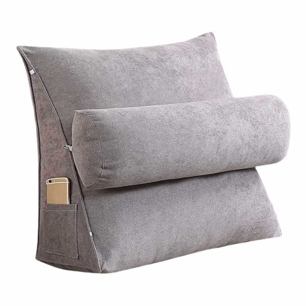 Cojín triangular sofá cintura cojín gris humo tamaño mediano con ...