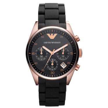 Emporio Armani AR5920 Women's Sport Watch, White & Rose Gold, 39mm ...