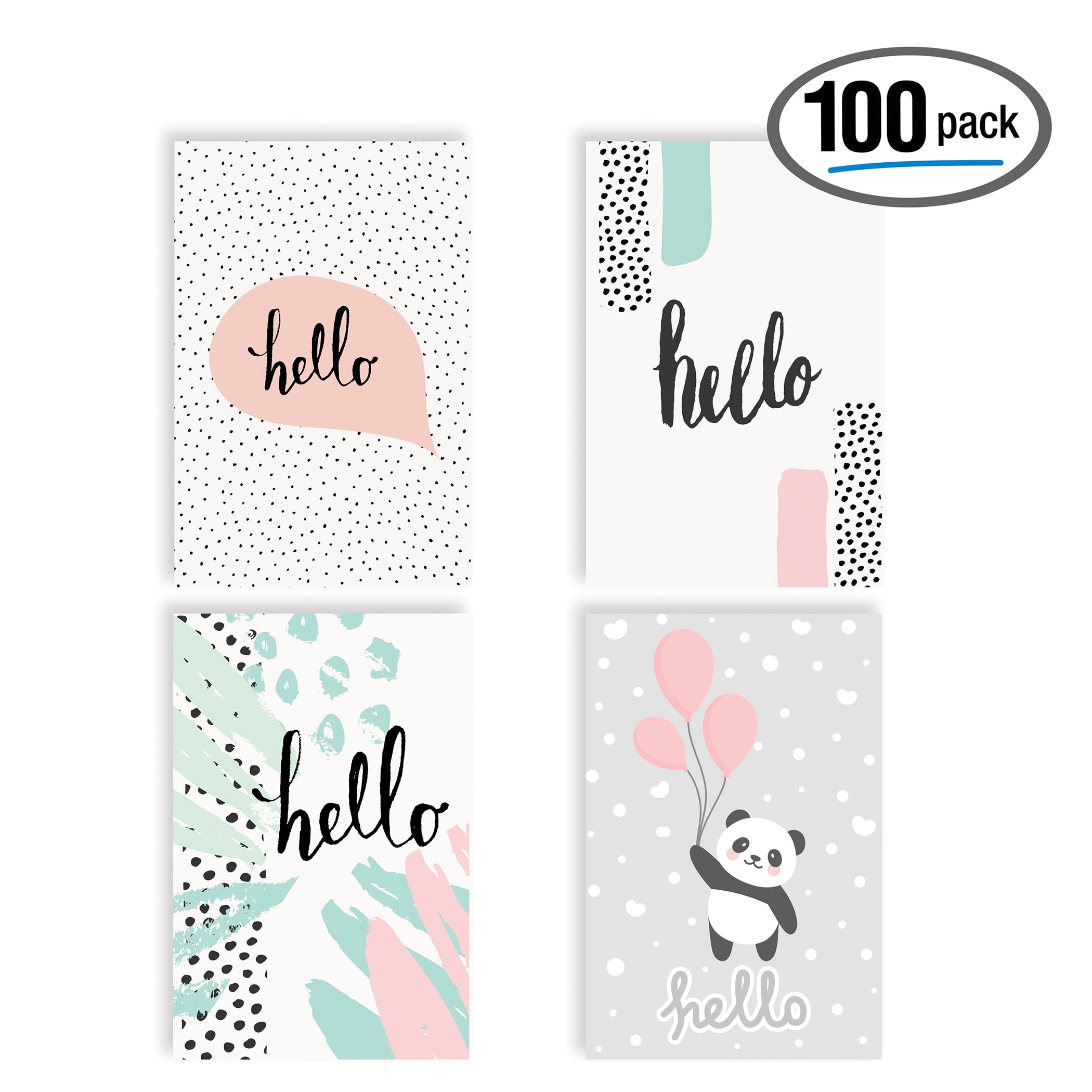 Hello Greeting Cards, All Occasion Cards, 100-Pack, 4 x 6 inch, 4 Fun ...