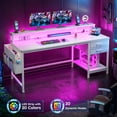 55" Gaming Desk with Lights - Office display fixtures - Walmart ...