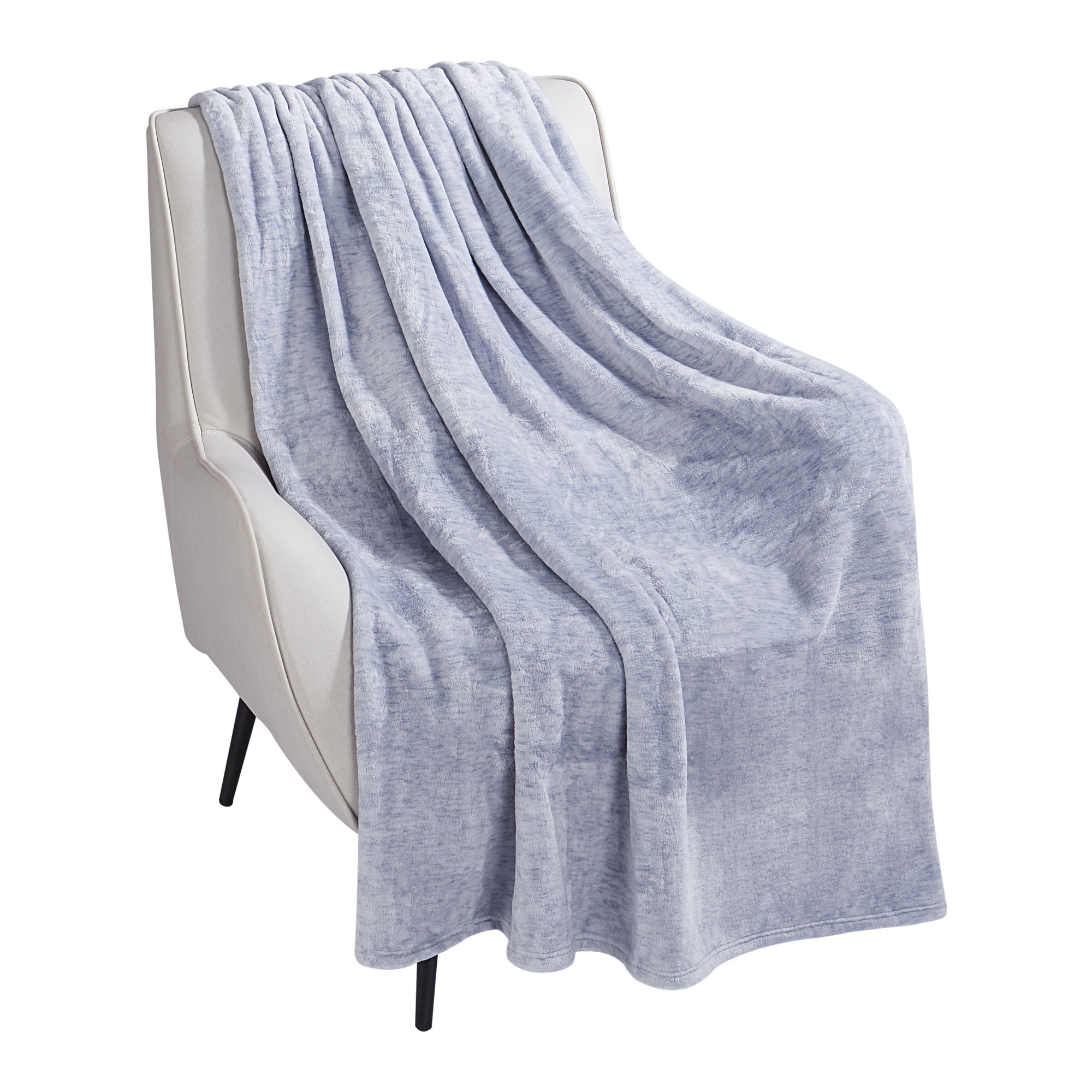 Click here for Hometrends Blue Mélange Plush Throw Throw prices