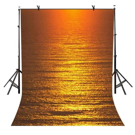 BSDHOME Polyester 5x7ft Sea Level Backdrop Dusk Sparkling Sea Level ...