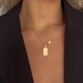 14k Gold Plated Zodiac Sign with Tarot Card Pendant Necklace Birthday ...