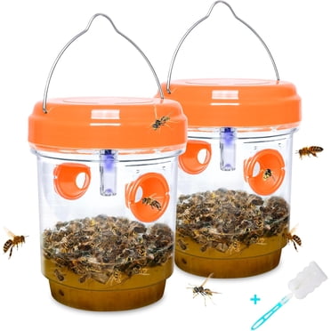 "BITOUSHI Wasp Traps Outdoor, Solar Powered LED Light, Durable Reusable ...