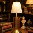 2 pcs Metal Texture Touch Control Table Lamp USB Rechargeable Three ...