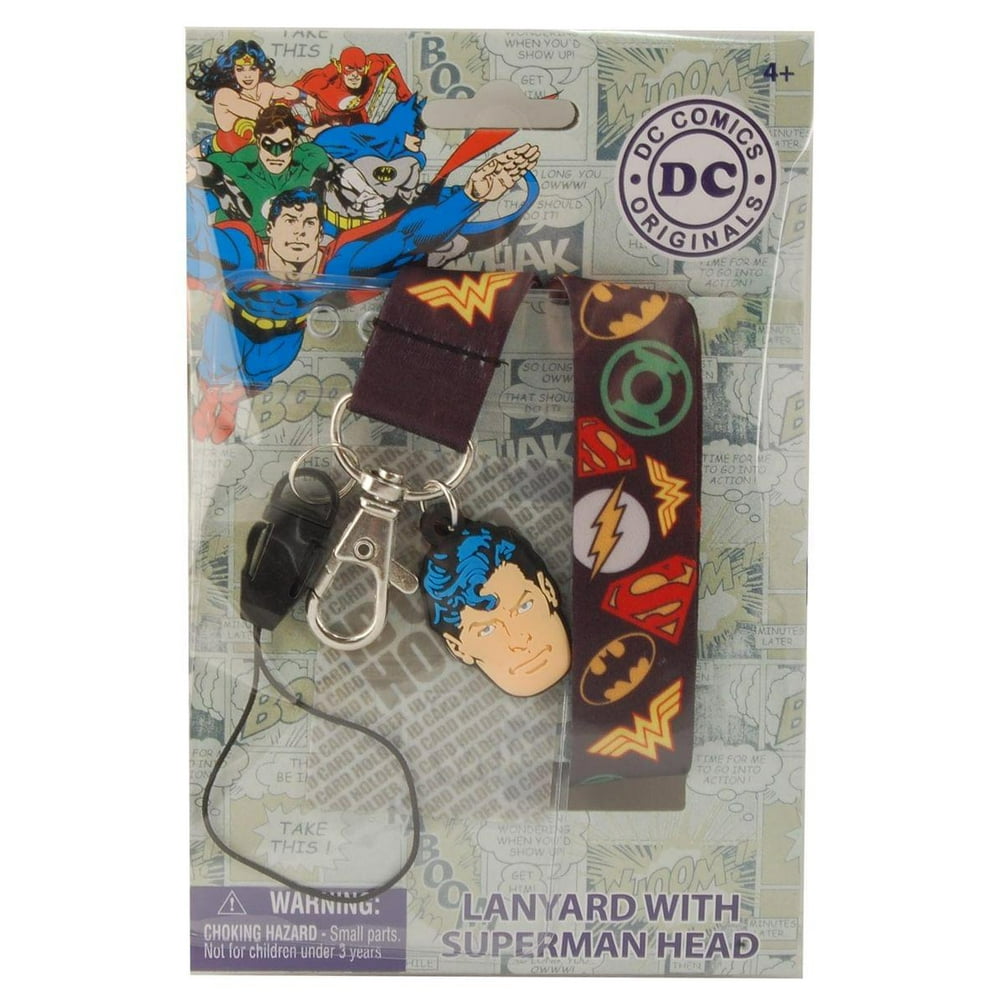 DC Comic Heroes Lanyard With Soft Touch Dangle - Walmart.com - Walmart.com