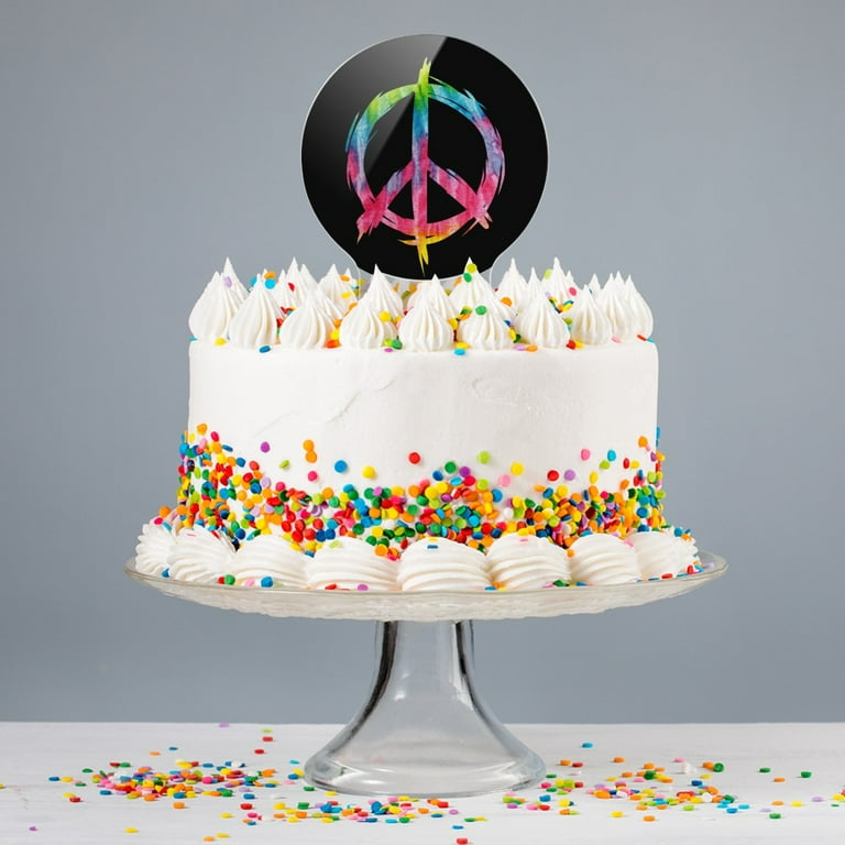 Peace Sign Birthday Cake