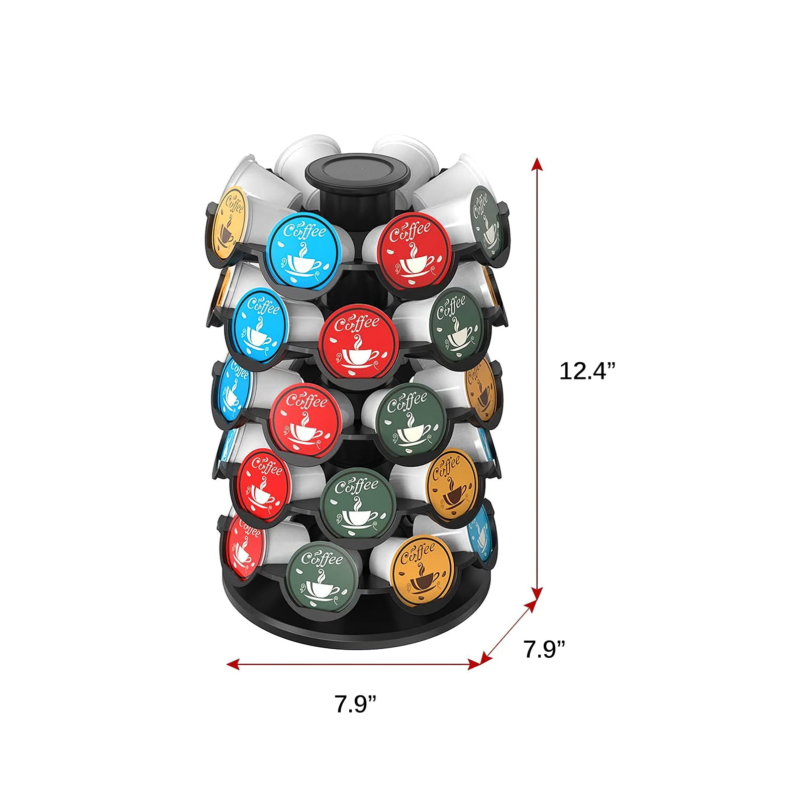 Buy Coffee Pod Storage Carousel Holder Organizer Compatible with 40 K ...