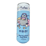 PUSHEEN Blue Raspberry Fizzy Drink 12 OZ Can 6 Pack - Walmart.com
