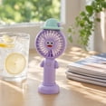 Portable Handheld Rechargeable Mini Personal Fan with Cartoon Character ...